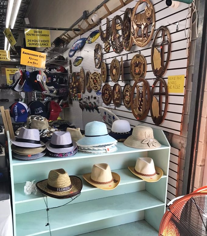 Hat paradise where Florida sun protection meets fashion statement&mdash;from casual beach styles to "I'm definitely on vacation" cowboy options.