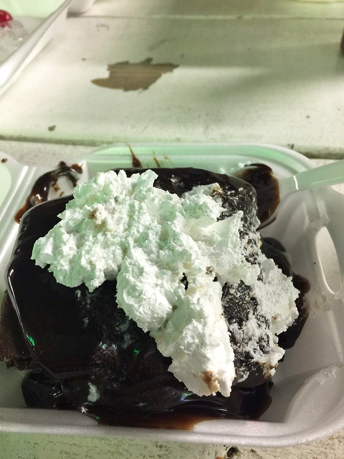 Hot fudge cake with mint whipped cream&mdash;where chocolate meets its soulmate and your diet plans go to die. Worth every calorie.