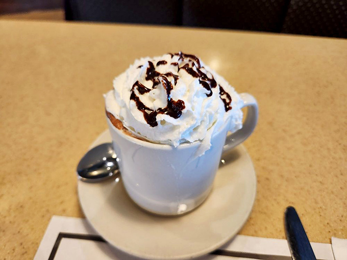 Hot chocolate that doesn't just warm your hands but restores your faith in humanity, one whipped cream swirl at a time.