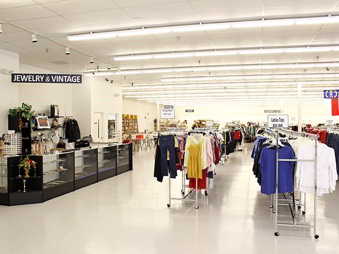 The expansive interior reveals a retail operation that puts many department stores to shame with its organization and variety.