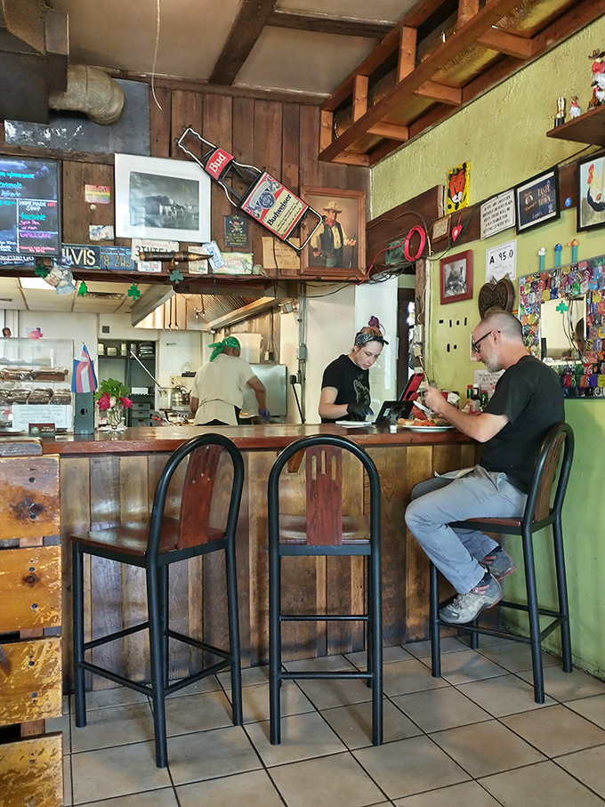 The counter seating offers front-row tickets to the culinary show. Watch the magic happen while perched on a barstool.