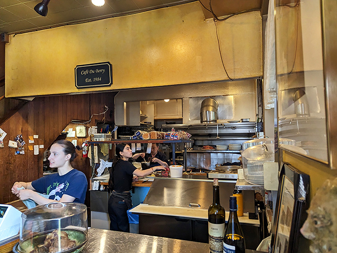 Where the magic happens&mdash;a glimpse into the kitchen where hollandaise is whisked and eggs are poached to perfection.
