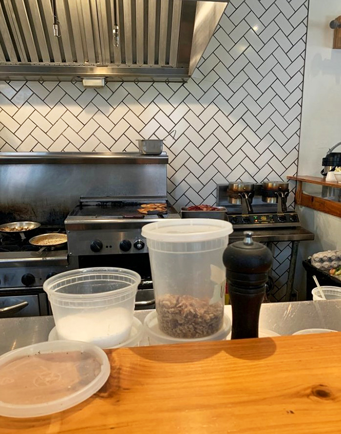 Behind every great meal is a kitchen that means business. Those herringbone tiles have witnessed countless breakfast miracles.