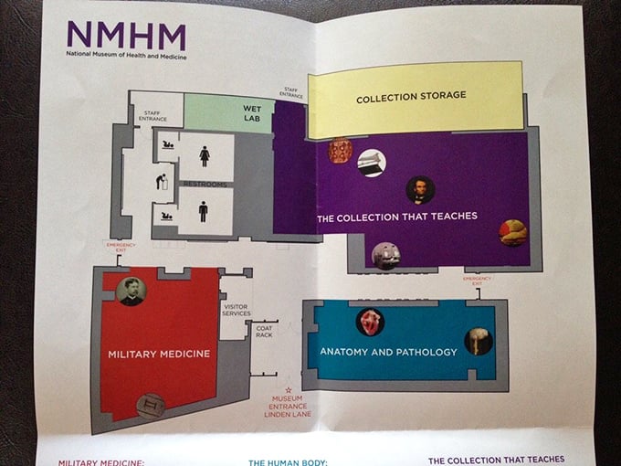 The museum's floor plan &ndash; your treasure map to centuries of medical marvels, neatly organized for maximum "wow" factor per square foot.