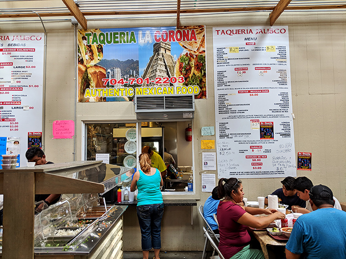 Authentic flavors amid the finds! Taqueria La Corona offers hungry shoppers a delicious respite from the treasure-hunting marathon.