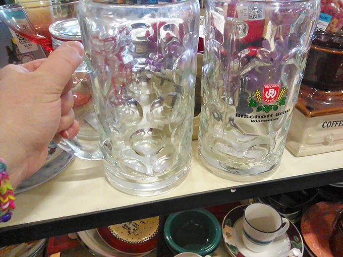 German beer steins that have seen more Oktoberfests than you ever will, now available for your next backyard bratwurst bash.