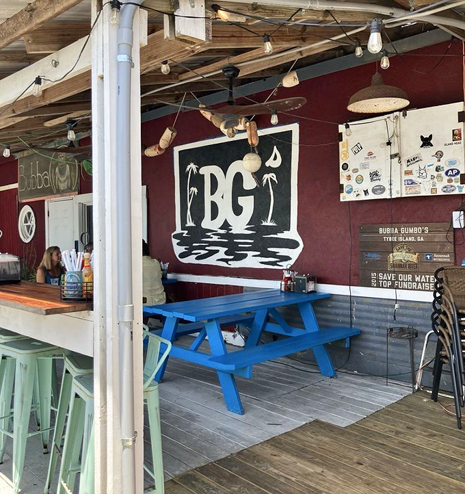 The outdoor deck where "I'll just stay for one drink" turns into three hours of watching the marsh grass sway in the breeze.