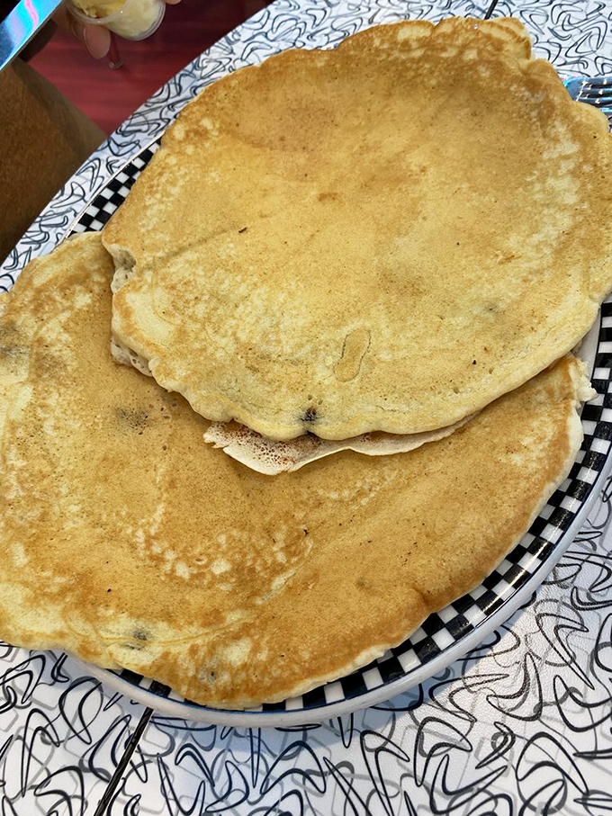 Pancakes the size of vinyl records and just as classic&mdash;golden, fluffy, and ready for their close-up on your breakfast table.