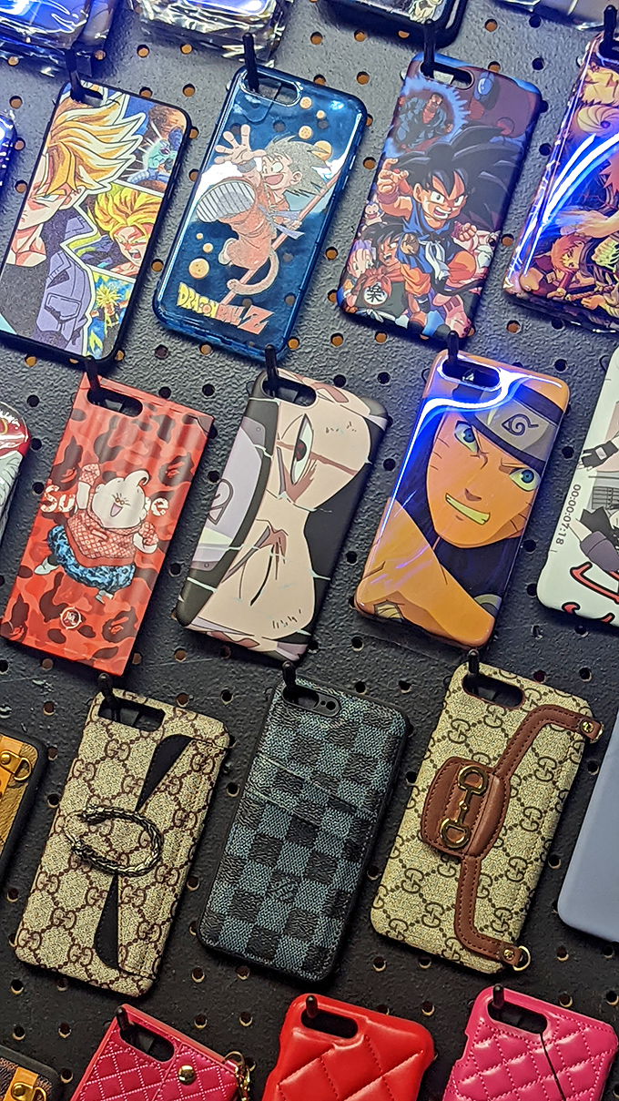 Anime meets high fashion in this phone case collection, where your device can dress better than most people at the grocery store.