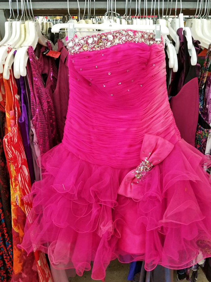 Prom dreams in shocking pink&mdash;proof that formal wear gets a second chance at dancing the night away, no corsage required.