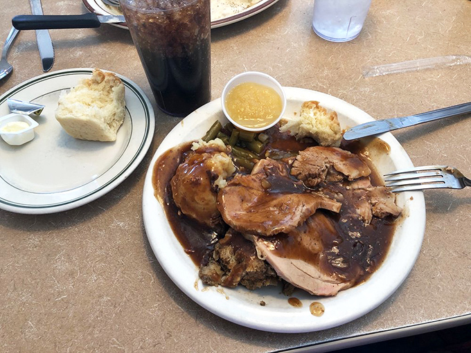 Sunday dinner vibes on any day of the week! This pork plate with all the fixings is what grandmothers everywhere aspire to create.