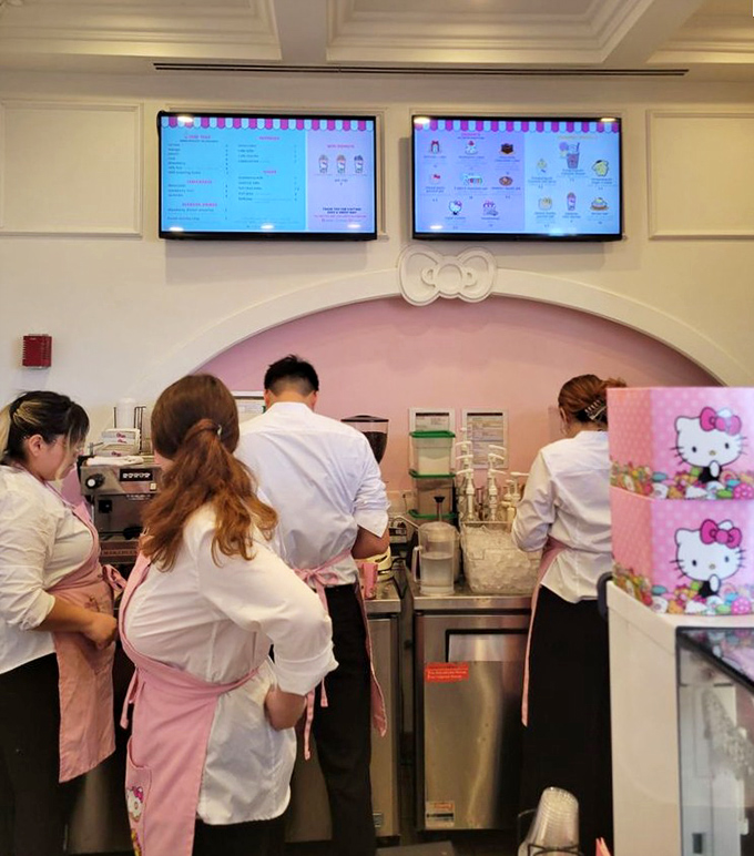 Behind the scenes, the magic happens with precision and care. These aren't just baristas&mdash;they're curators of joy in culinary form.