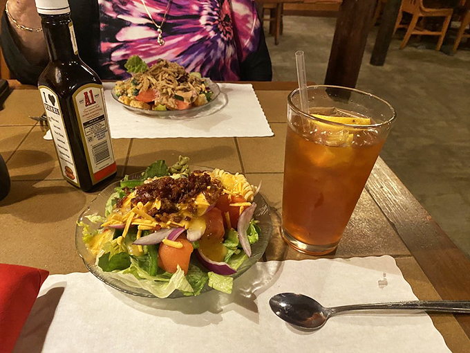 The salad bar offerings might be the only green things you'll remember after your meat-induced euphoria wears off.