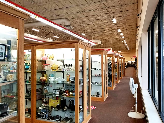 Each booth is its own universe with its own laws of organization and pricing. Navigation skills required.