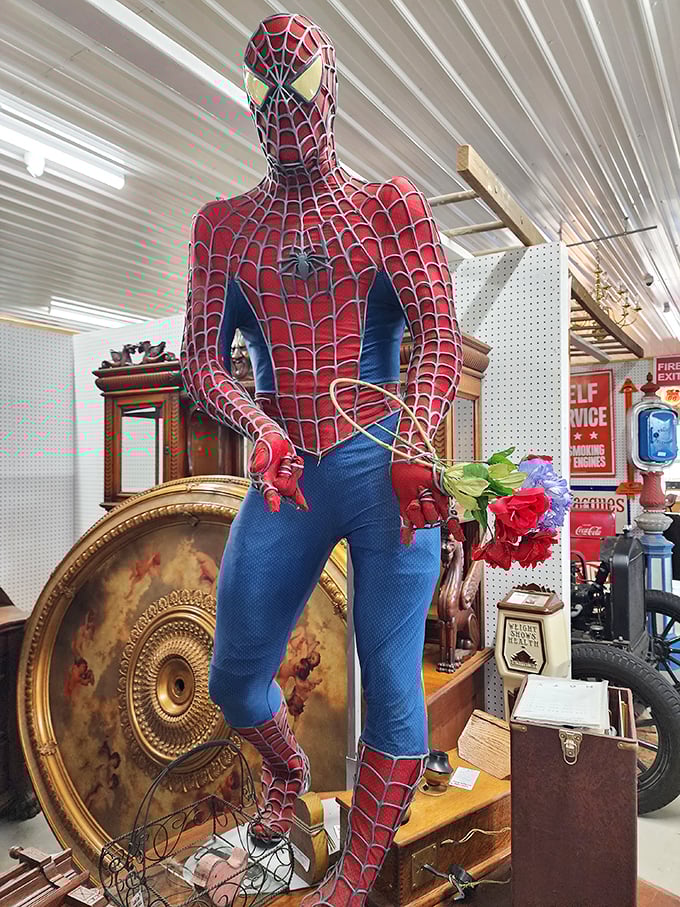 Your friendly neighborhood antique! This Spider-Man figure proves that even superheroes eventually become collectibles&mdash;no radioactive spider bite required.