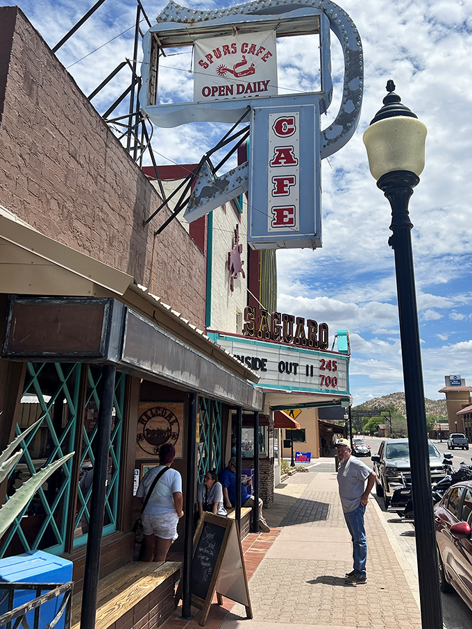 Spurs Cafe's vintage neon sign has been guiding hungry travelers to comfort food for generations&mdash;some things improve with age, like fine wine and diner coffee.