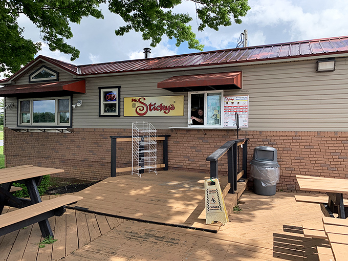 The service window&mdash;where dreams come true in the form of freshly baked, impossibly delicious spiral-shaped happiness.