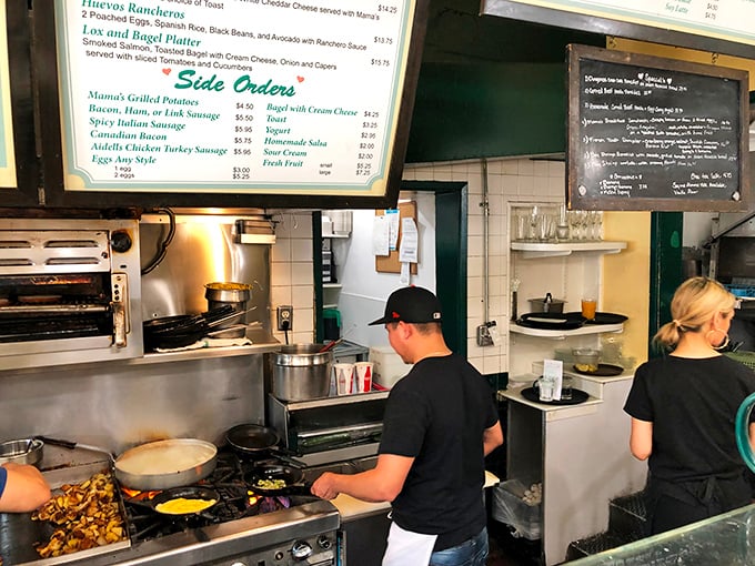 Behind every great breakfast is a dedicated team. The open kitchen lets you witness the choreographed chaos that produces those perfect plates.