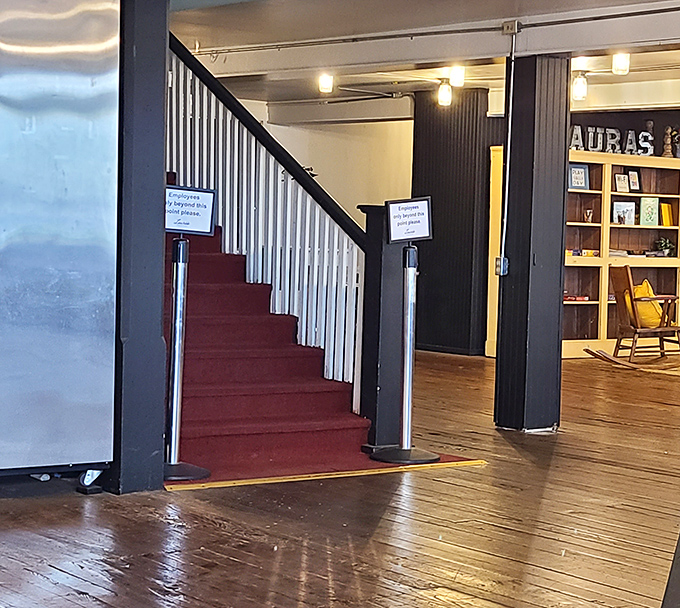 The red-carpeted staircase doesn't just lead to the mezzanine&mdash;it leads to the best people-watching seats in Mount Pleasant.