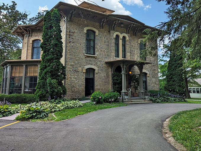 This historic stone mansion houses the Stephenson County Historical Society, proving history can look both dignified and slightly mysterious. Like Downton Abbey's midwestern cousin.