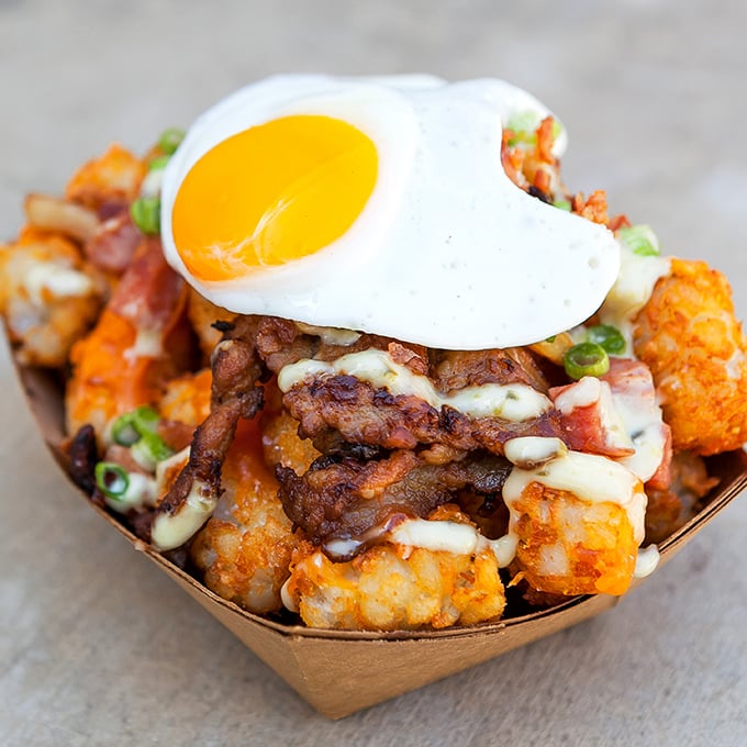 Loaded tots that don't just satisfy hunger&mdash;they obliterate it. That sunny-side egg on top isn't just garnish&mdash;it's the exclamation point on a declaration of deliciousness.