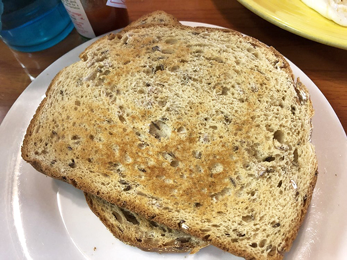 Toast isn't just a vehicle for butter&mdash;it's an art form. This golden-brown slice has been elevated to supporting actor status.