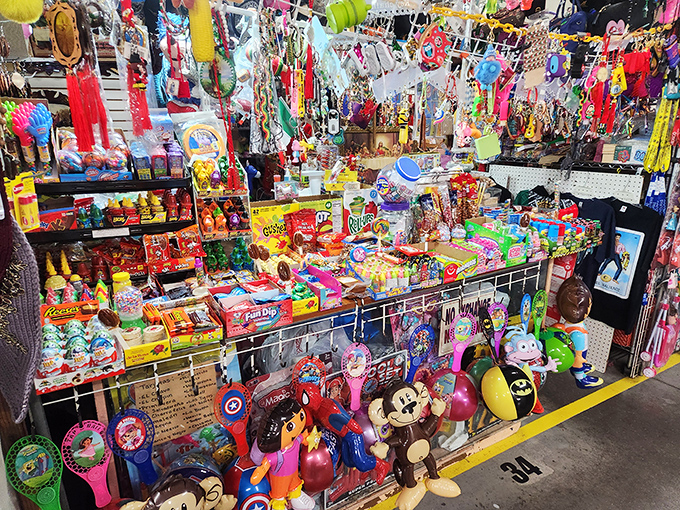 A sugar-fueled wonderland where nostalgic treats meet modern cravings. This candy and toy booth is childhood joy packaged and ready for purchase.