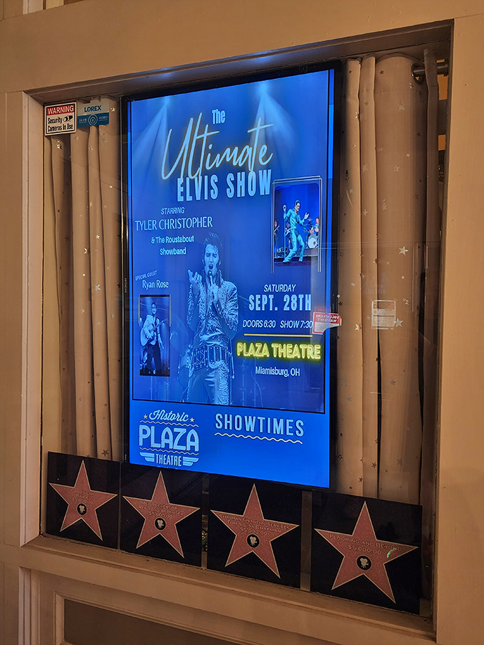 Beyond classic films, The Plaza hosts special performances like this Elvis tribute, proving that live entertainment and cinema have always been kindred spirits.