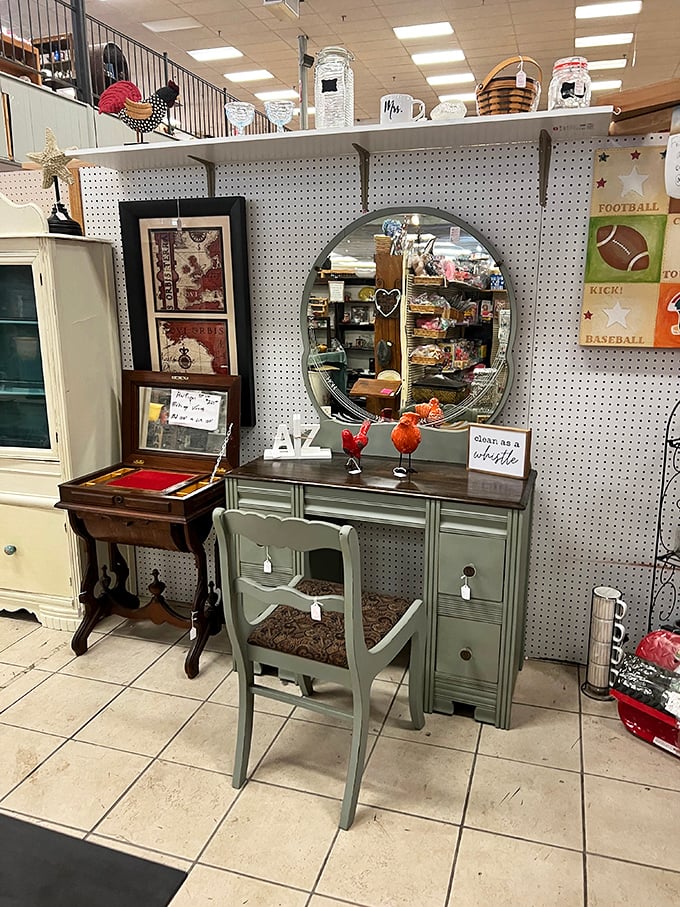 Mirror, mirror on the pegboard wall. These vanities have witnessed decades of morning routines and are ready for their second act.