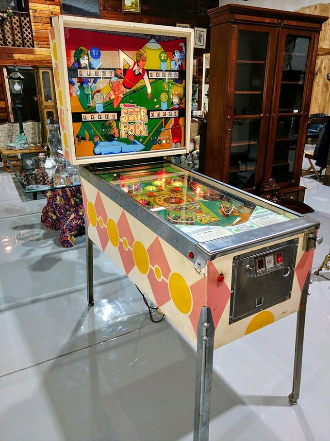 This vintage "Star Pool" pinball machine isn't just a game &ndash; it's interactive art from an era when entertainment required quarters, not downloads.