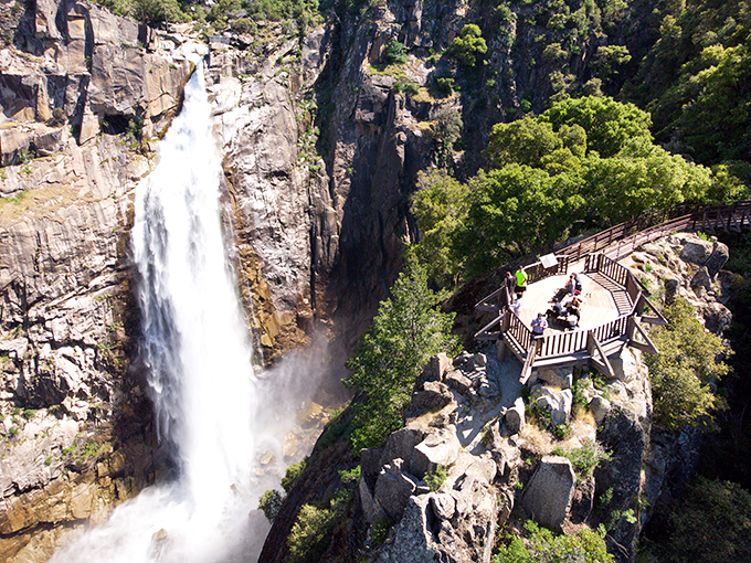 From this aerial perspective, you can see the perfect marriage of waterfall and viewing deck&mdash;a match made in outdoor enthusiast heaven.