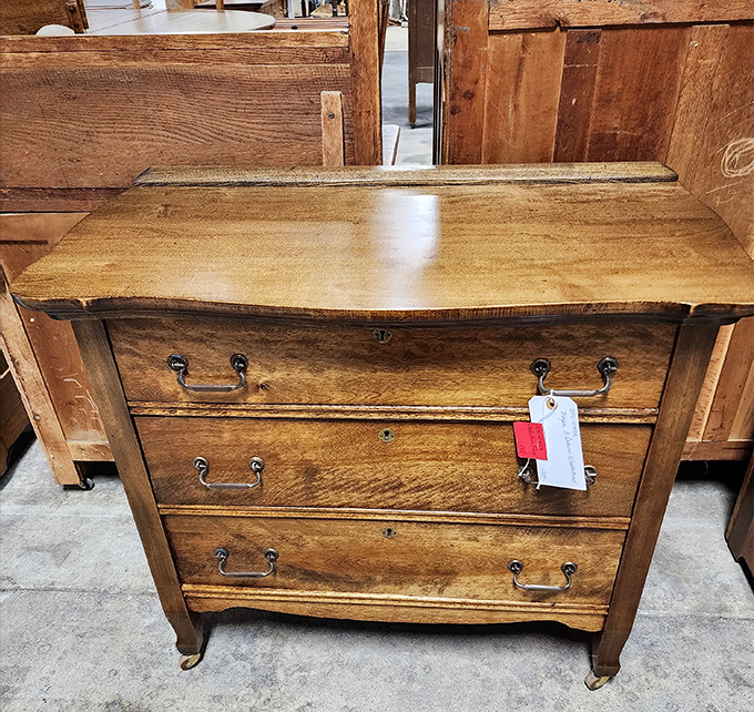 This dresser has held everything from love letters to bell-bottom jeans. Quality craftsmanship that's outlasted countless IKEA assemblies.