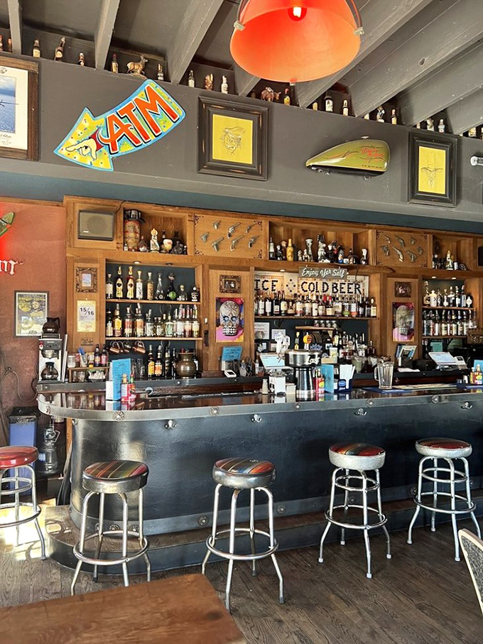 A bar that takes its whiskey as seriously as its chili. Those colorful stools have supported countless elbows and heard innumerable "best meal ever" declarations.