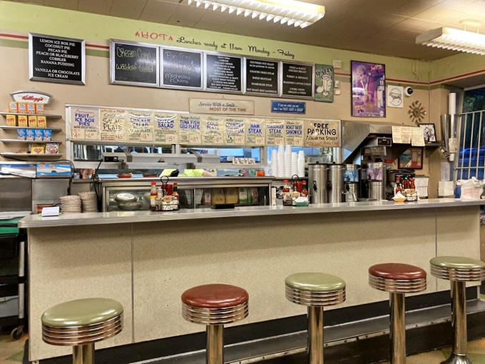 The counter where regulars become family and newcomers become regulars. Those stools have supported the weight of Atlanta's stories for decades.