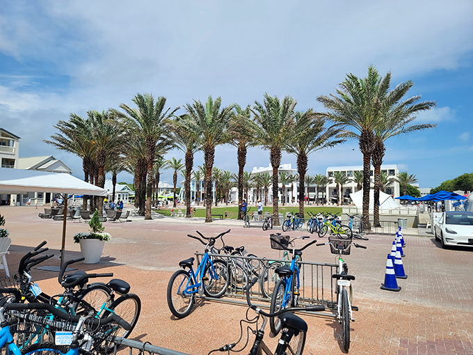 Bicycle heaven exists in Seaside, where two wheels trump four and the pace of life slows to the perfect cruising speed of "who's in a hurry anyway?"