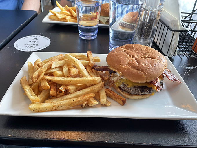 Even lunch gets the royal treatment&mdash;a perfectly grilled burger with golden fries that would make a breakfast loyalist consider switching teams.