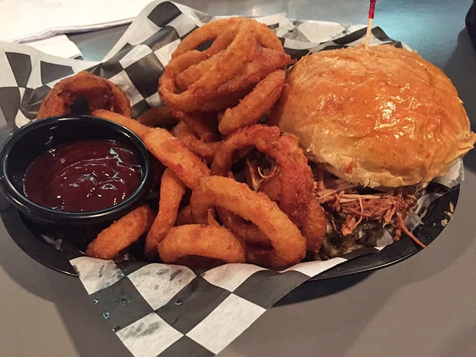 When a sandwich needs a toothpick to hold it together, you know you're in for a meal that requires both hands and possibly a nap afterward.