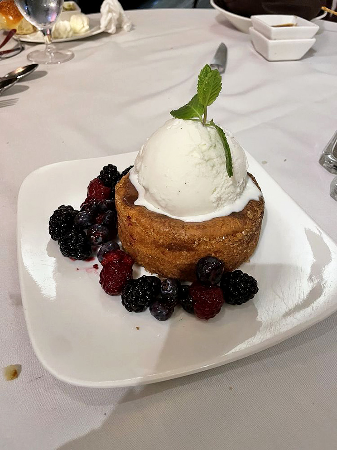 This butter cake with ice cream and berries isn't just dessert&mdash;it's what other desserts dream of becoming when they grow up.
