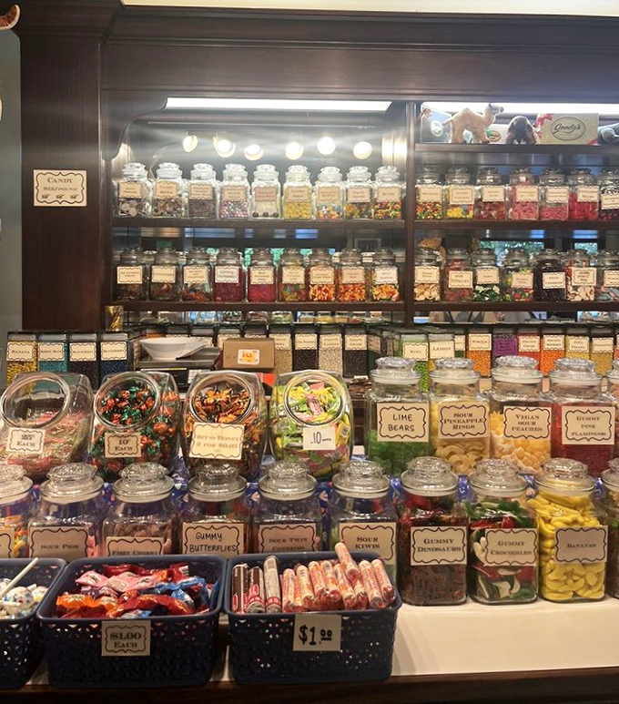 The Great Wall of Candy. Archaeological evidence suggests no child has ever left this display without begging for at least three items.