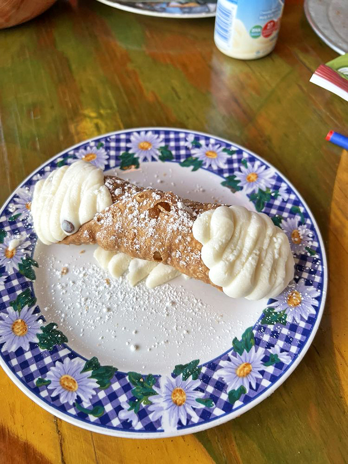 This cannoli isn't just dessert&mdash;it's Sicily's gift to your taste buds. Those cream-filled ends are making promises your diet can't keep.