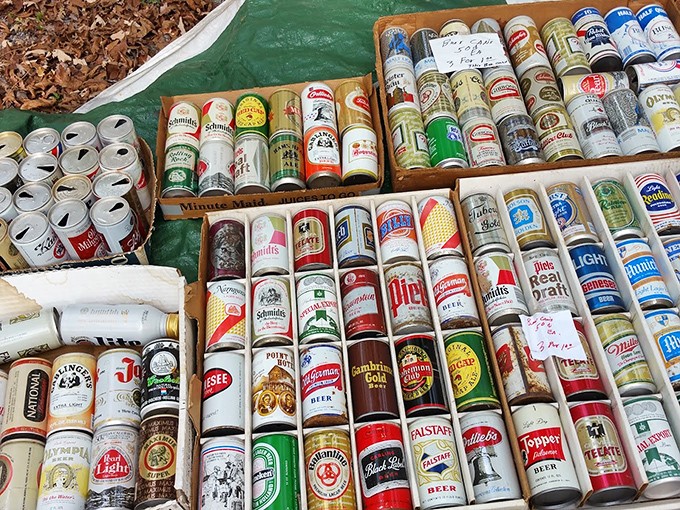 Beer can archaeology at its finest&mdash;each vintage pull-tab a time capsule. Remember when you could identify your neighbor's brand preference by their trash?