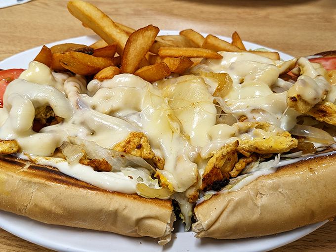 A chicken Philly that puts those fancy $18 sandwiches to shame&mdash;melted cheese, perfectly seasoned chicken, and a roll that knows its supporting role.