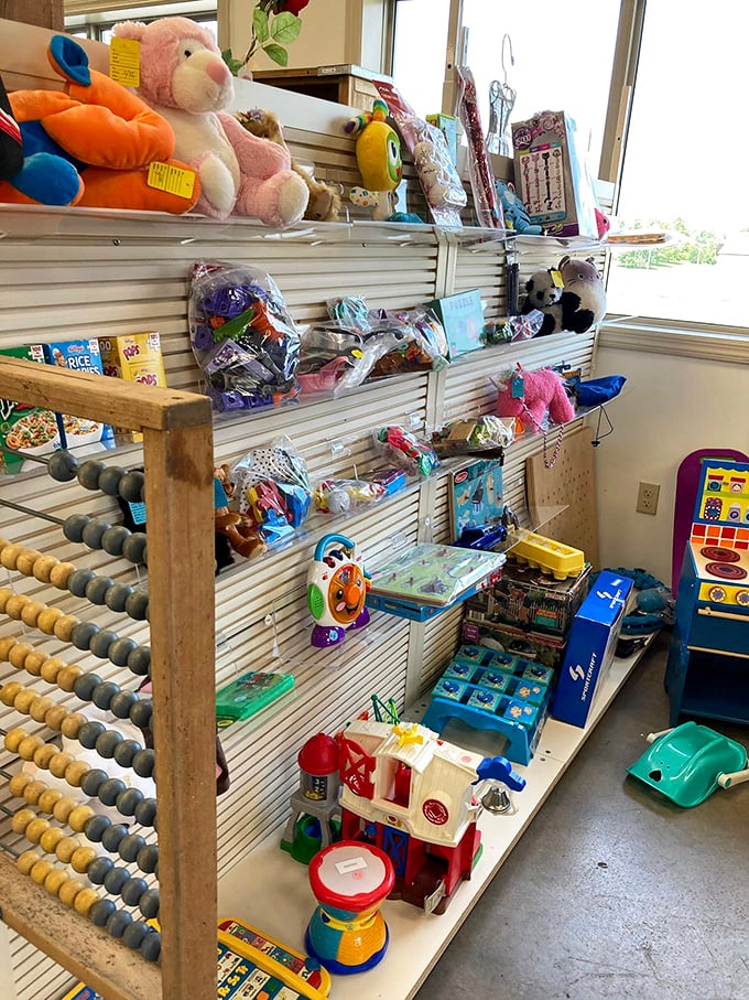 The toy section: where parents discover their children might enjoy the same simple pleasures they once did, minus the batteries.