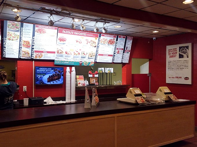 The ordering counter &ndash; where dreams of pasta begin and the anticipation builds as you clutch your number, scanning for an available red chair.