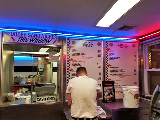 "Order sandwiches this window." Four words that lead to happiness. The counter where dreams are ordered, assembled, and passed into waiting hands.