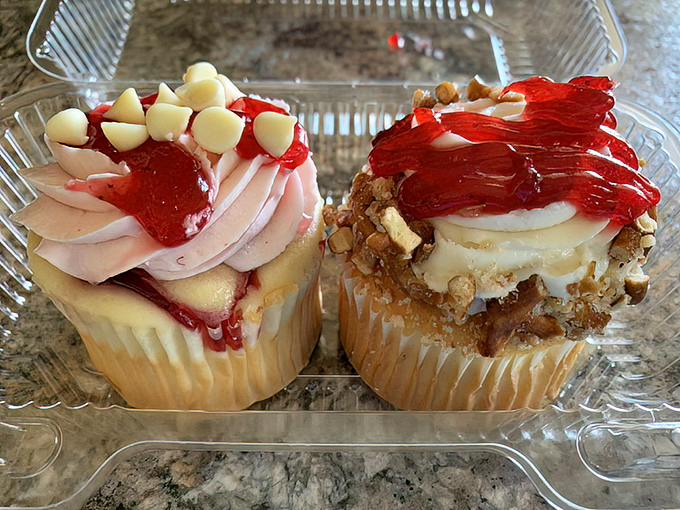 Cupcakes that deserve their own Instagram account. These aren't just desserts; they're edible art with strawberry swagger and nutty charm.