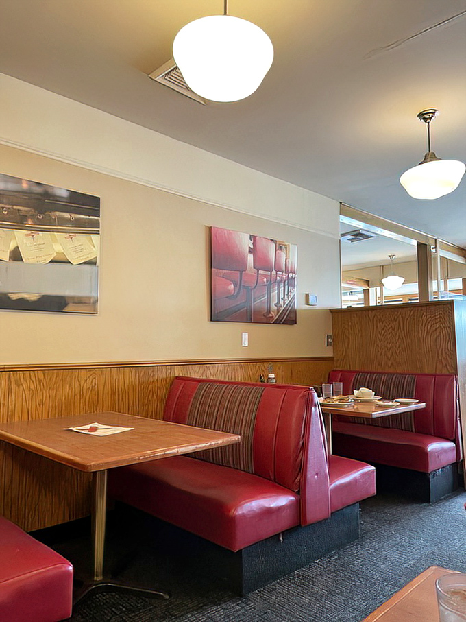 Booths designed for comfort, not Instagram aesthetics&mdash;where conversations flow as easily as the coffee.