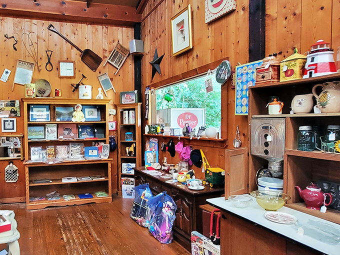 The gift shop corner offers a lesson in nostalgia&mdash;where vintage knickknacks remind you of a time when "Amazon" was just a river.