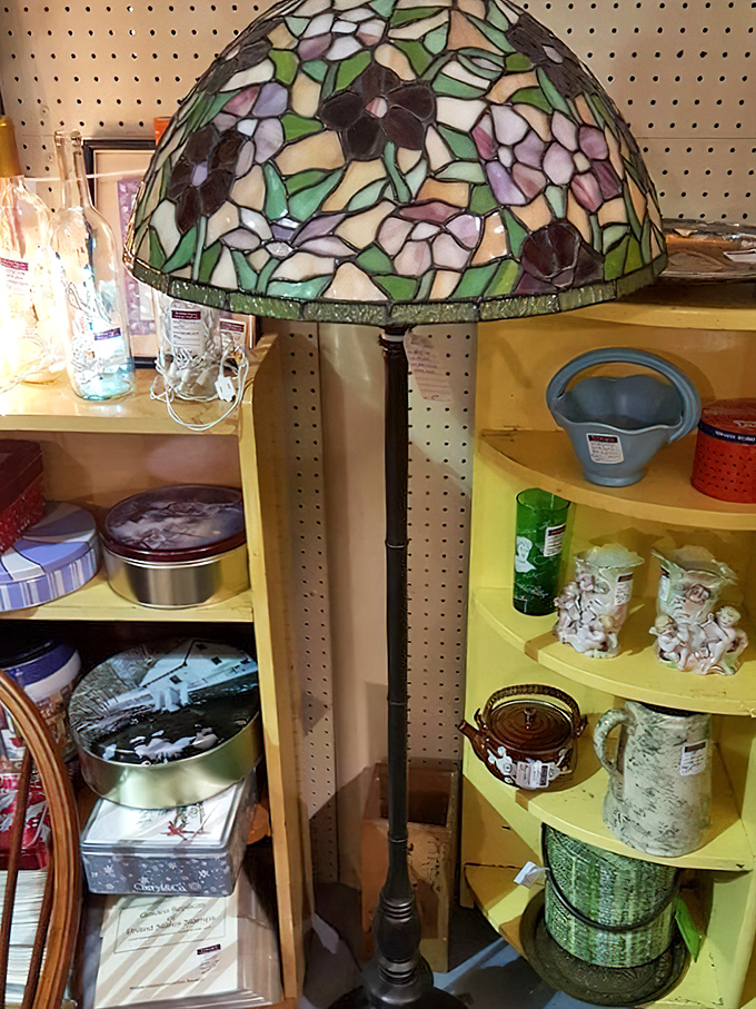 Stained glass perfection in lamp form. This Tiffany-style beauty has illuminated countless evening reads and intimate conversations.