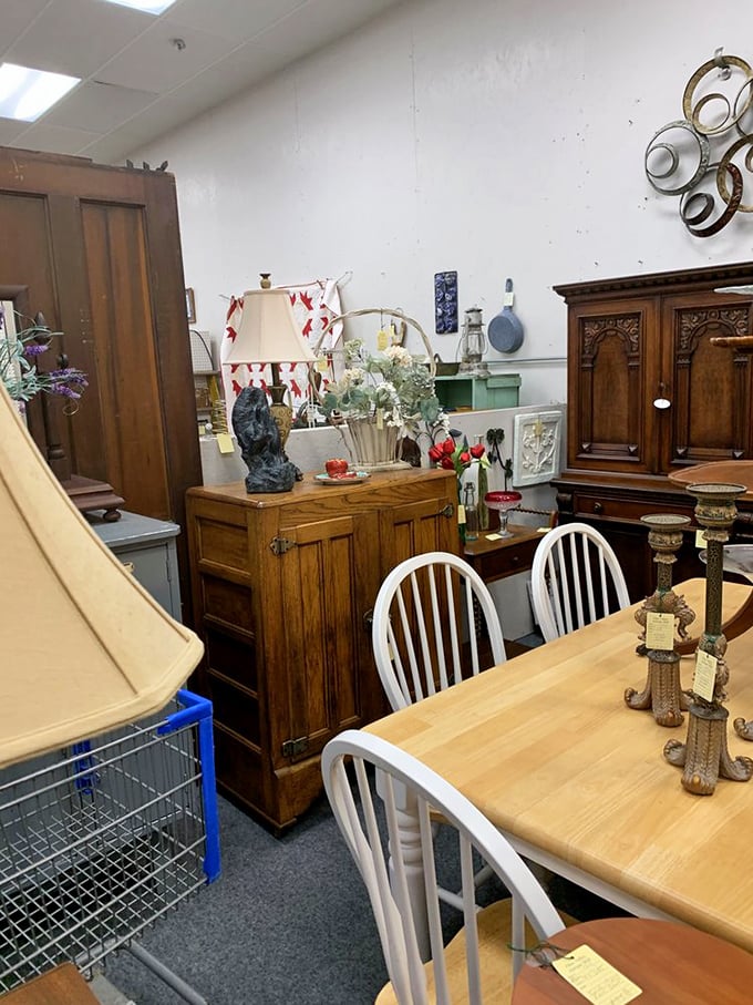 A dining set that's hosted more family meals than your favorite restaurant. Solid wood that tells stories with every scratch and patina.
